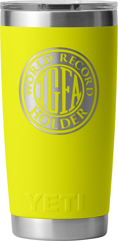 IGFA Yeti Firefly Yellow 20oz World Record Holder Logo Rambler – IGFA Store